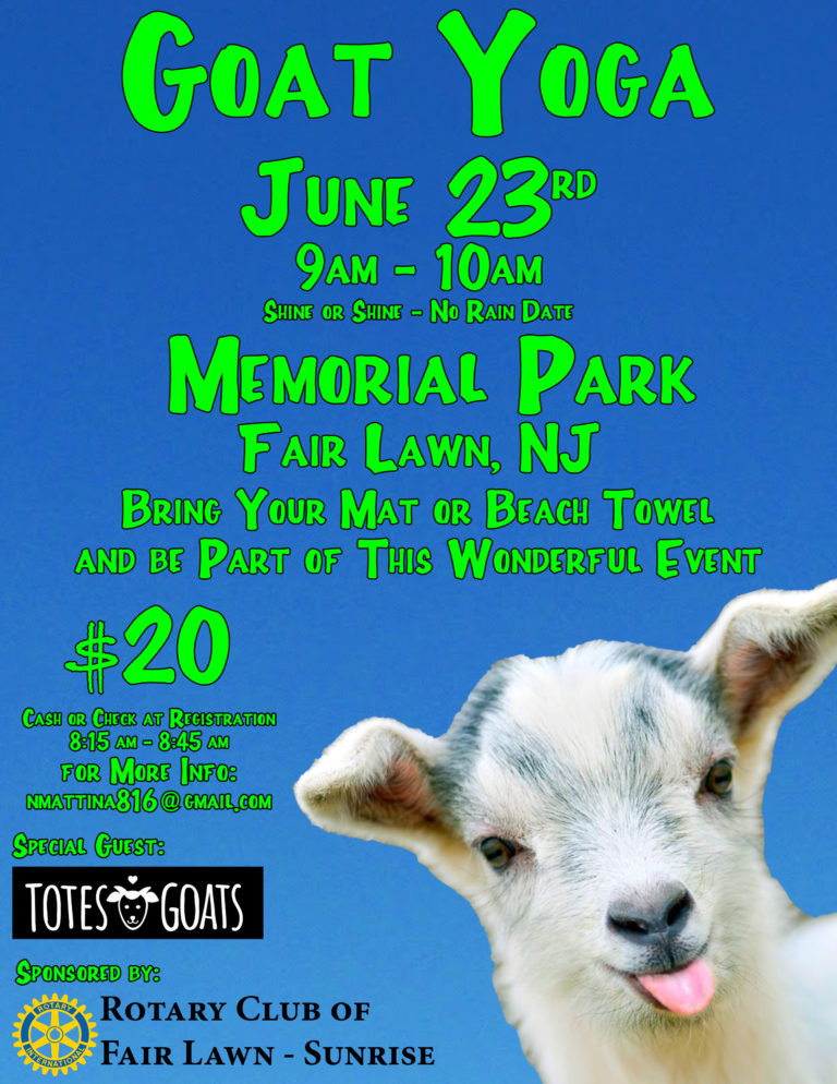 GoatYogaFlyer – Fair Lawn Sunrise Rotary